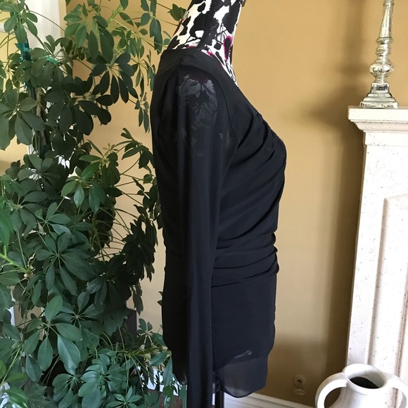 Rebecca Beeson | Tops | Rebecca Beeson Sheer Stretch Knit Overlay ...